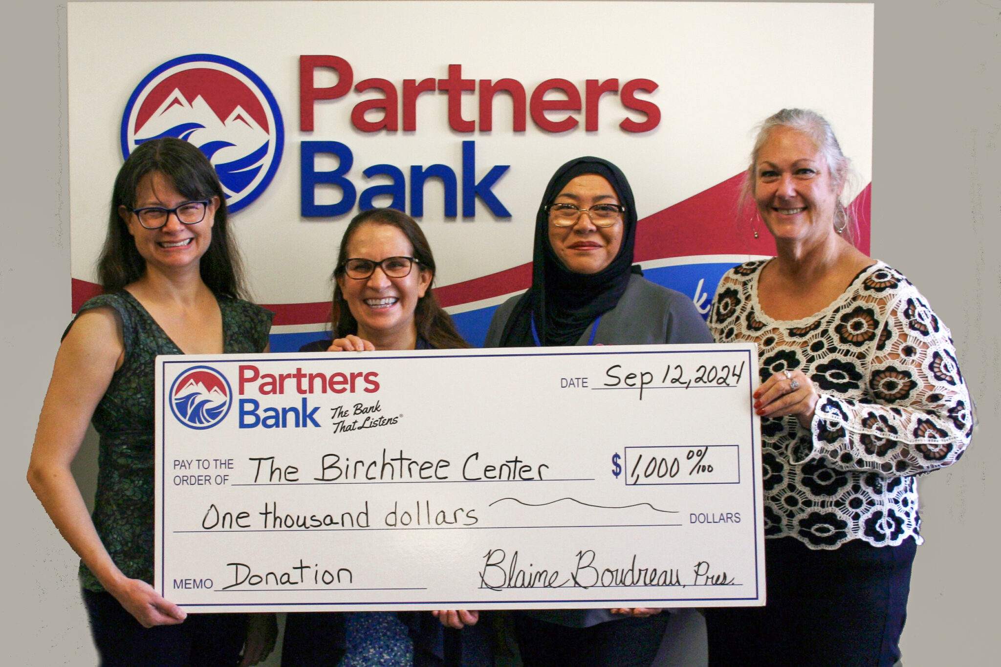 Partners Bank Sponsors the Birchtree Center's Auction