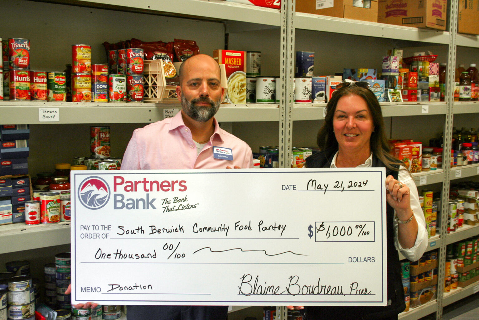 South Berwick Community Food Pantry Receives $1,000 Donation from ...