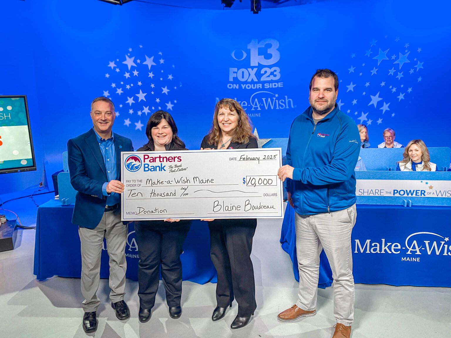 Partners Bank, Make-A-Wish Maine Morning Match Partner, Donates $10,000 ...