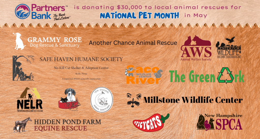 Partners Bank Celebrates National Pet Month in May, Donates $30,000 to ...